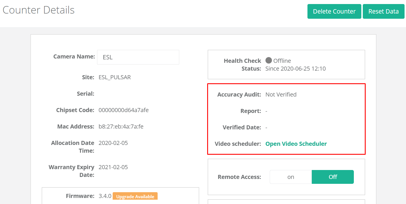 Chapter 8 :Device Health Check and Troubleshooting - FootfallCam