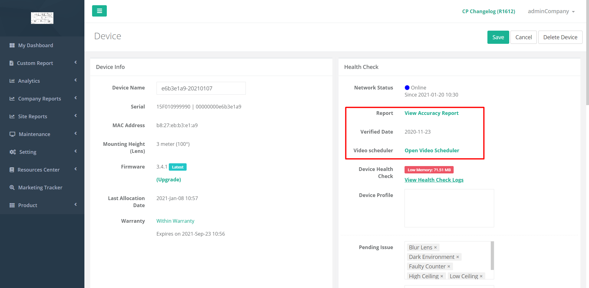 Chapter 8: Device Health Check and Troubleshooting - FootfallCam