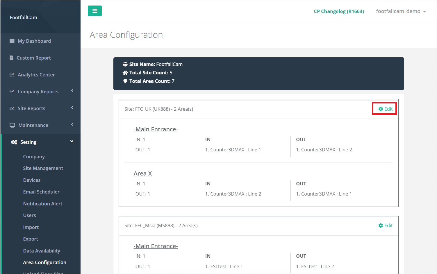 21 장 : 면적 계산 구성-FootfallCam