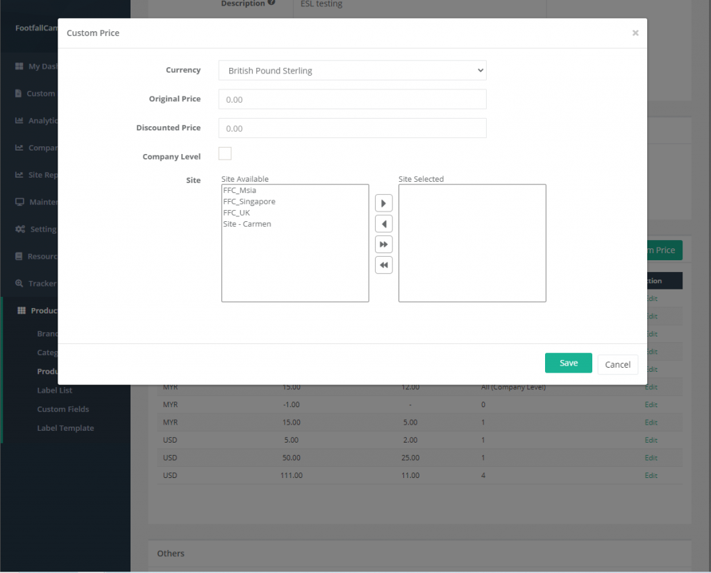 Chapter 23: Electronic Shelf Label (ESL) Configuration - FootfallCam