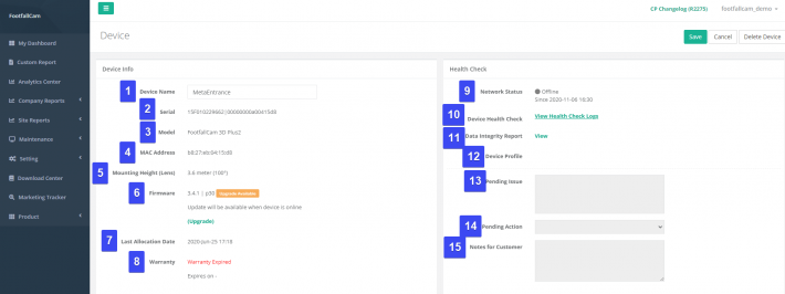 Chapter 4: Setting up Devices - FootfallCam