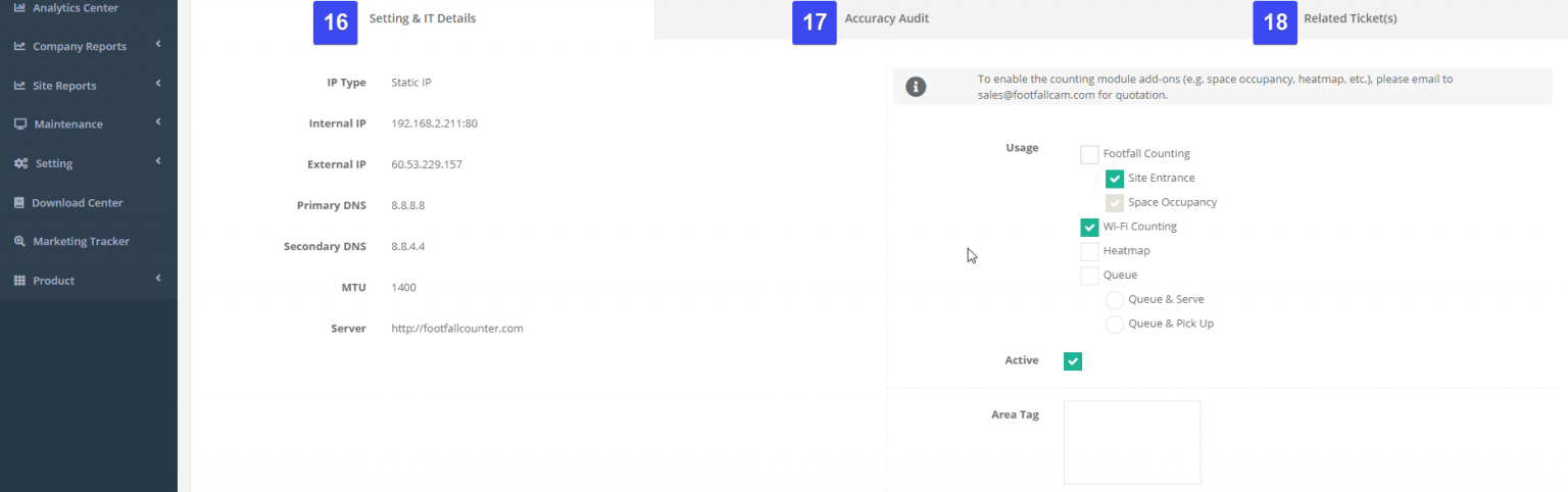 Chapter 4: Setting up Devices - FootfallCam