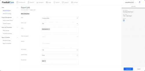 Chapter 1: Export Data from Server - FootfallCam