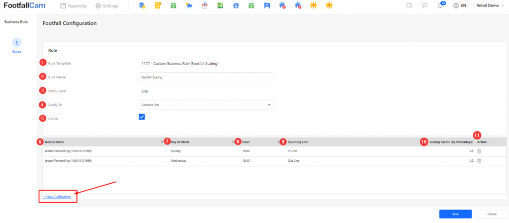 Business Rule App - FootfallCam